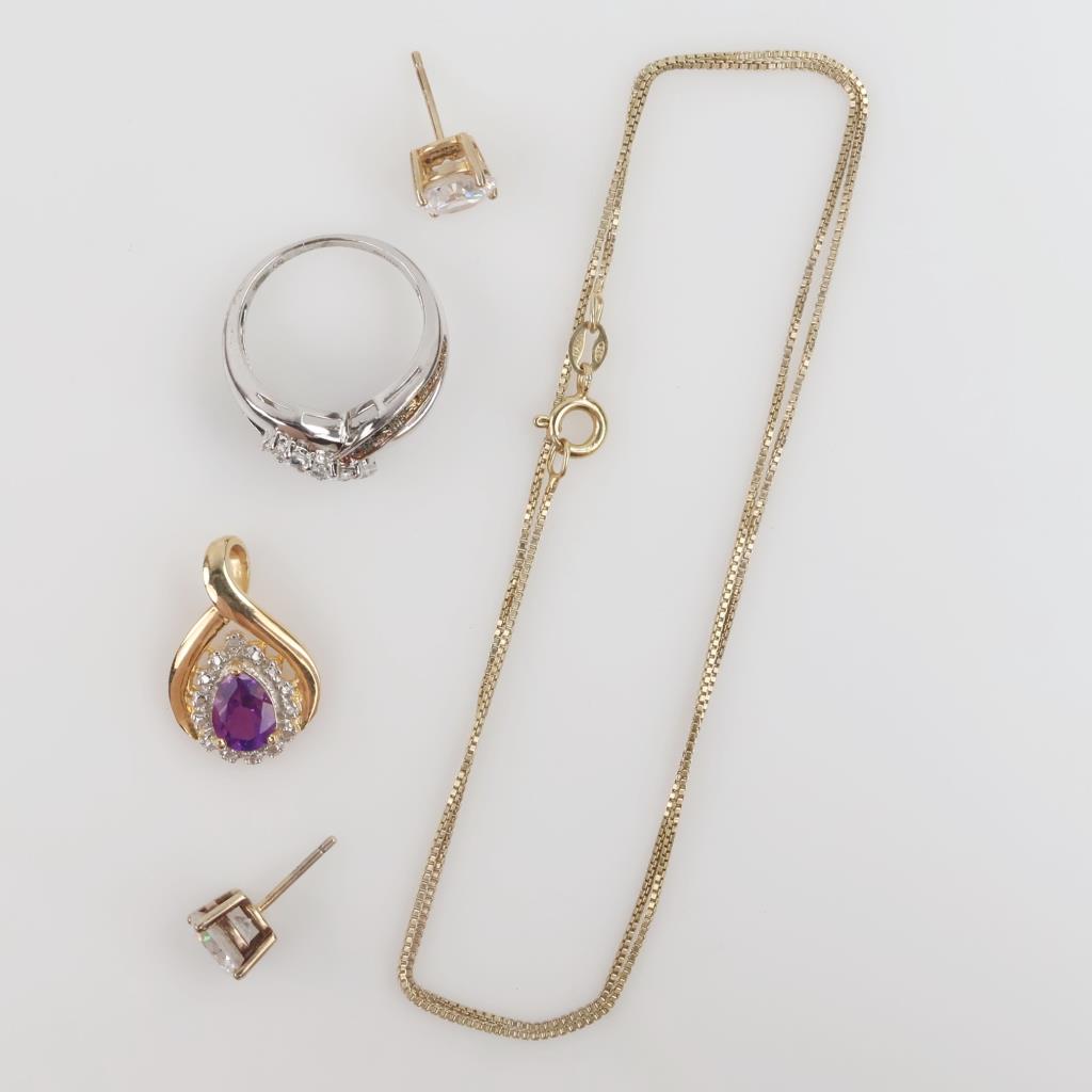 Sterling Silver GP Jewelry, 5 Pieces | Property Room