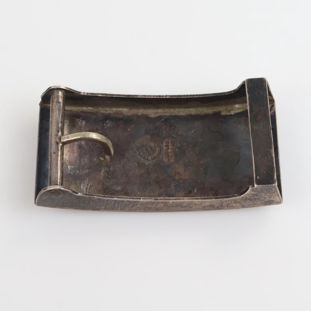 Sterling Silver Inlaid Turquoise Buckle | Property Room