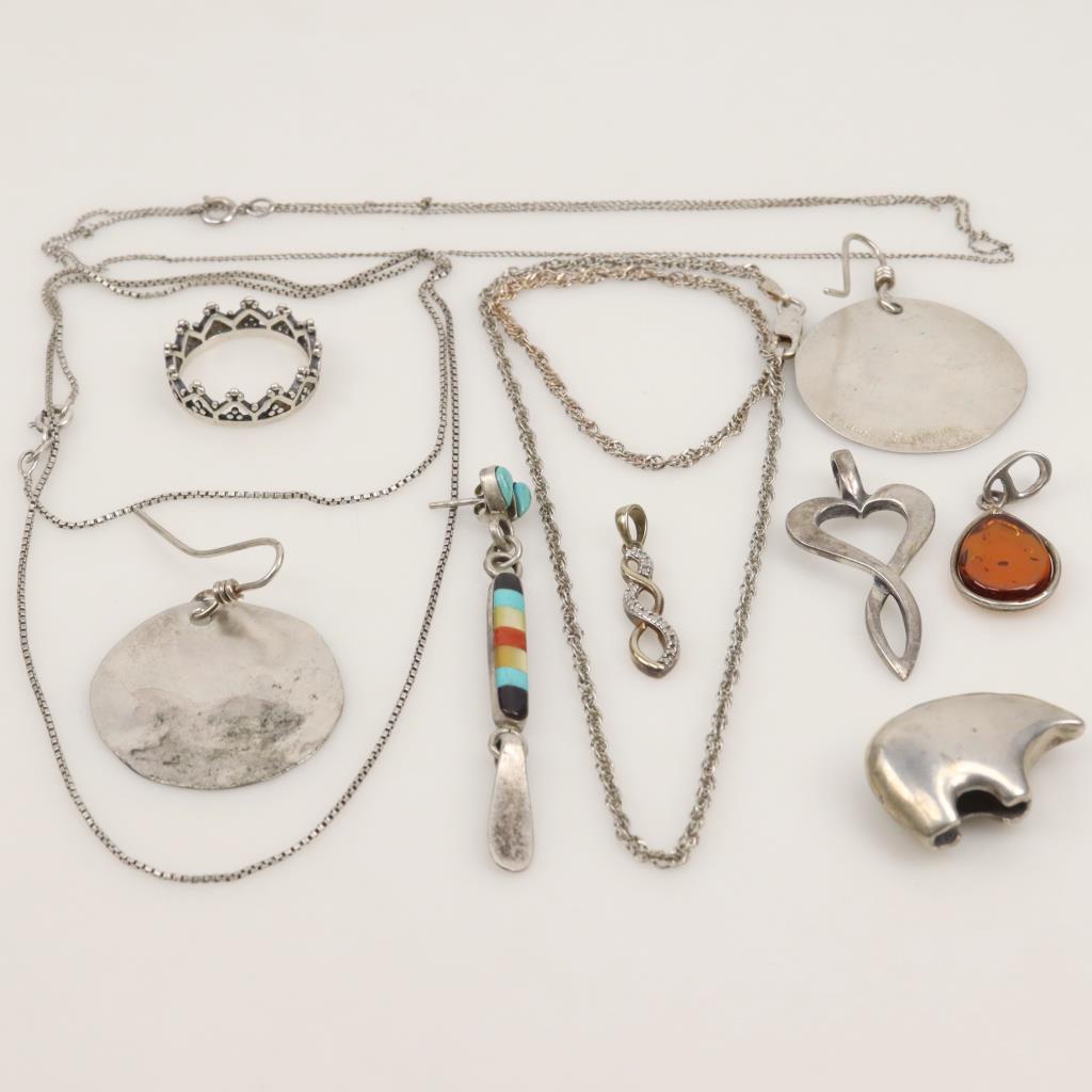 Sterling Silver Jewelry, 11 Pieces | Property Room