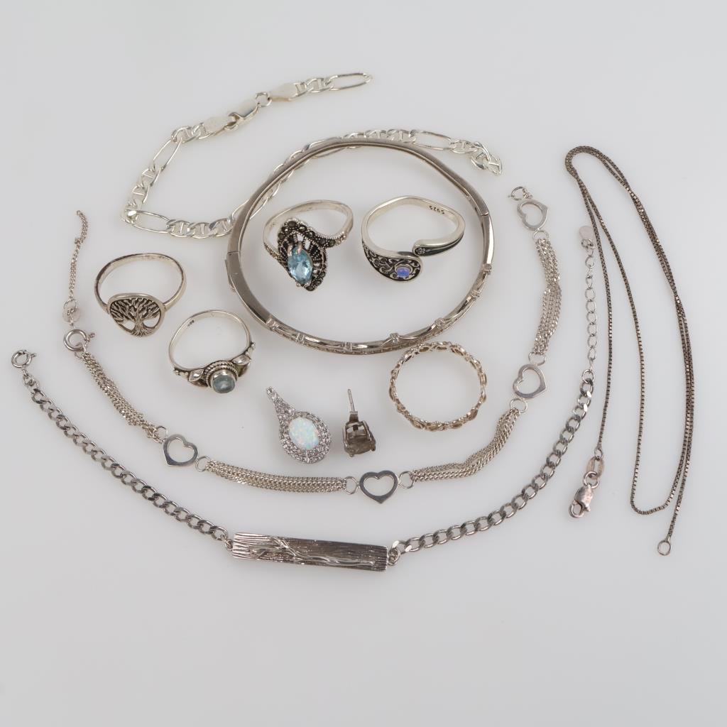 Sterling Silver Jewelry, 12 Pieces | Property Room
