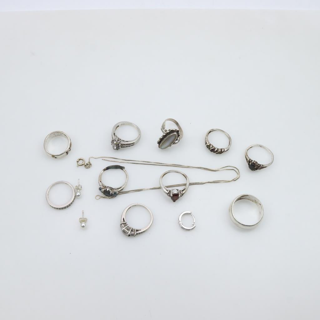 Sterling Silver Jewelry, 14 Pieces | Property Room
