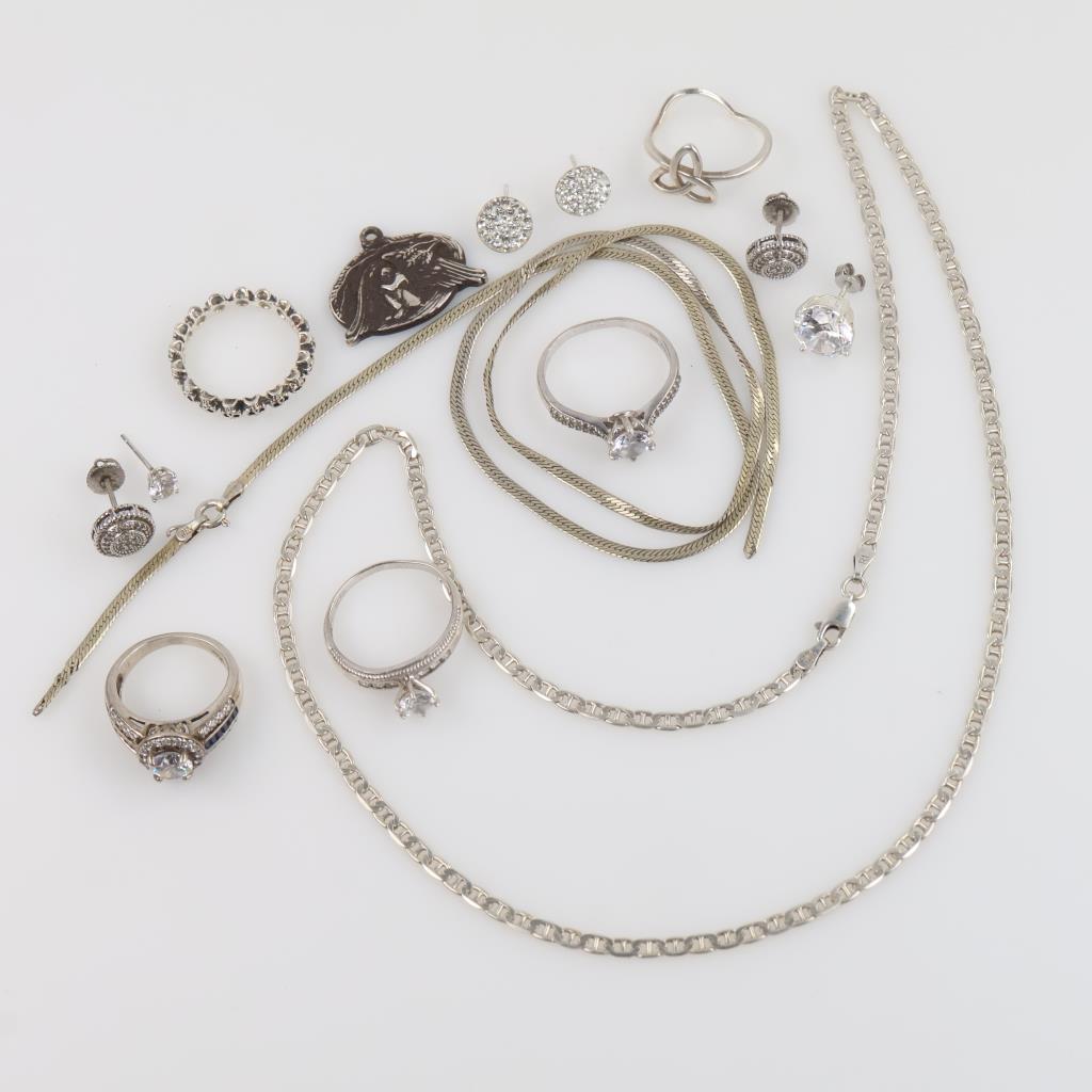 Sterling Silver Jewelry, 14 Pieces | Property Room