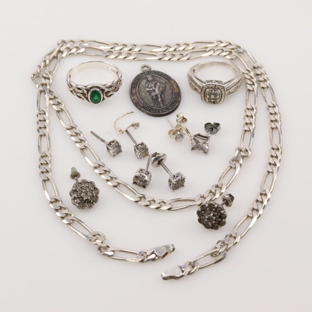 Sterling Silver Jewelry, 14 Pieces | Property Room