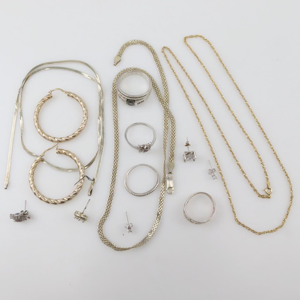 Sterling Silver Jewelry, 14 Pieces | Property Room