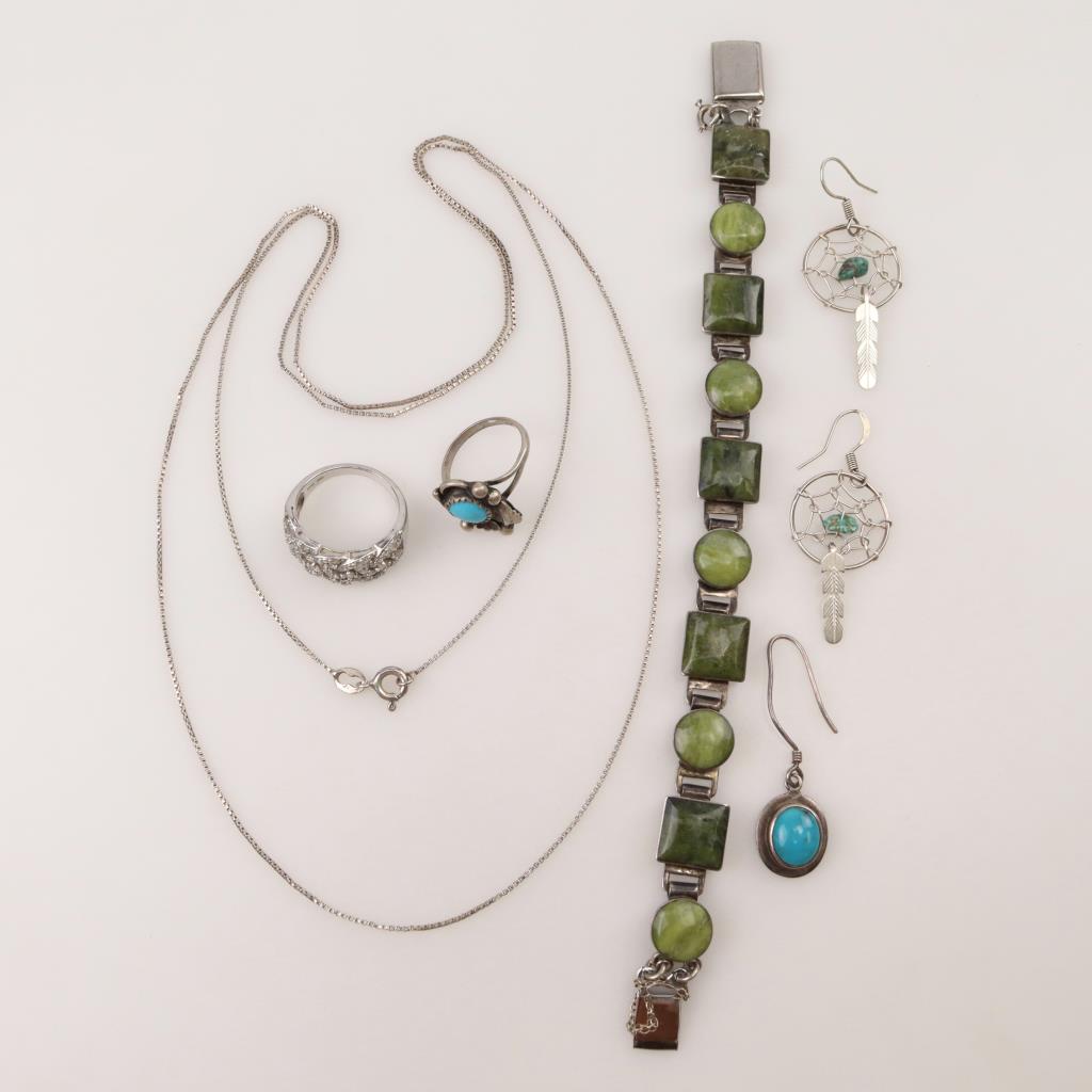 Sterling Silver Jewelry, 7 Pieces | Property Room