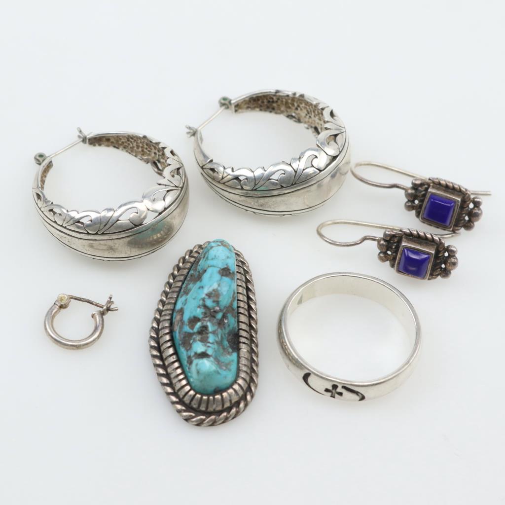 Sterling Silver Jewelry, 7 Pieces | Property Room