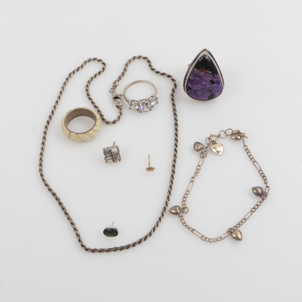 Sterling Silver Jewelry, 8 Pieces | Property Room