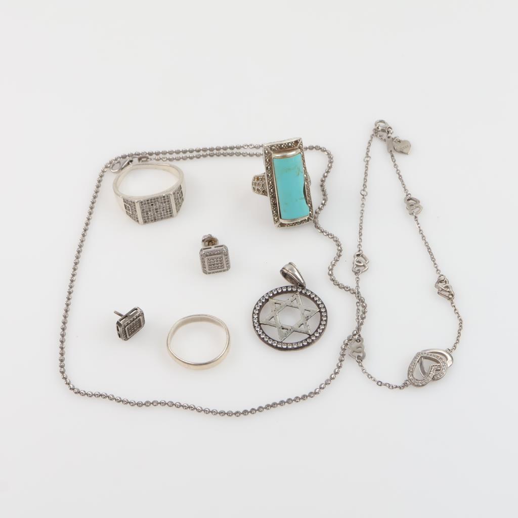 Sterling Silver Jewelry, 8 Pieces | Property Room