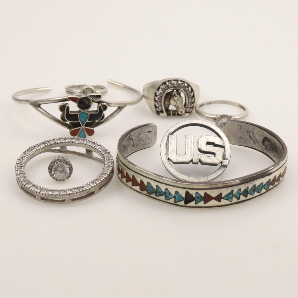 Sterling Silver Jewelry, 8 Pieces | Property Room