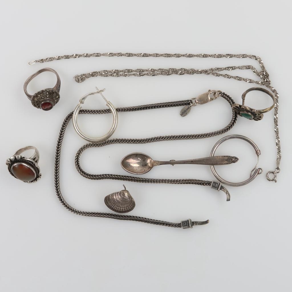 Sterling Silver Jewelry, 9 Pieces | Property Room