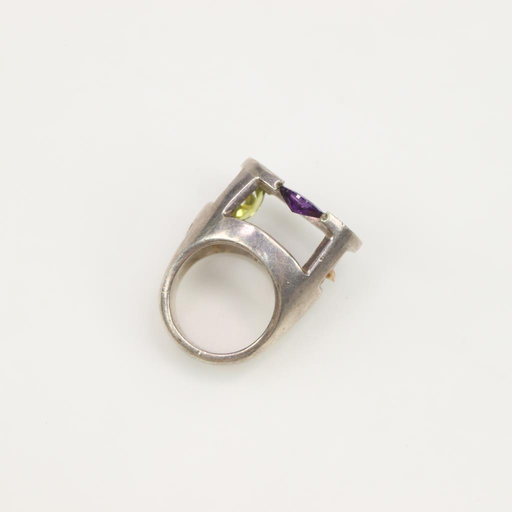 Sterling Silver Multicolor Spinel Ring | Property Room