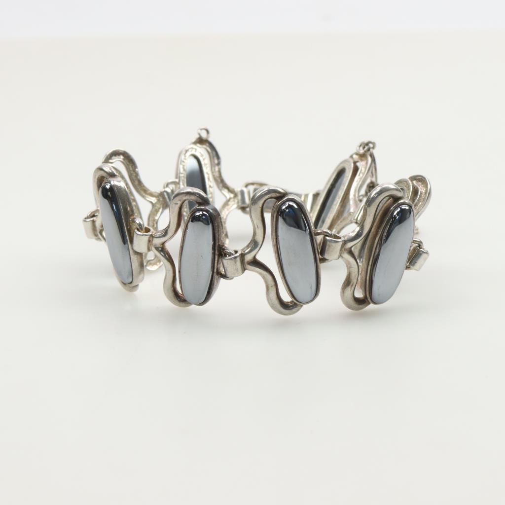 Sterling Silver Reflective Stone Bracelet | Property Room