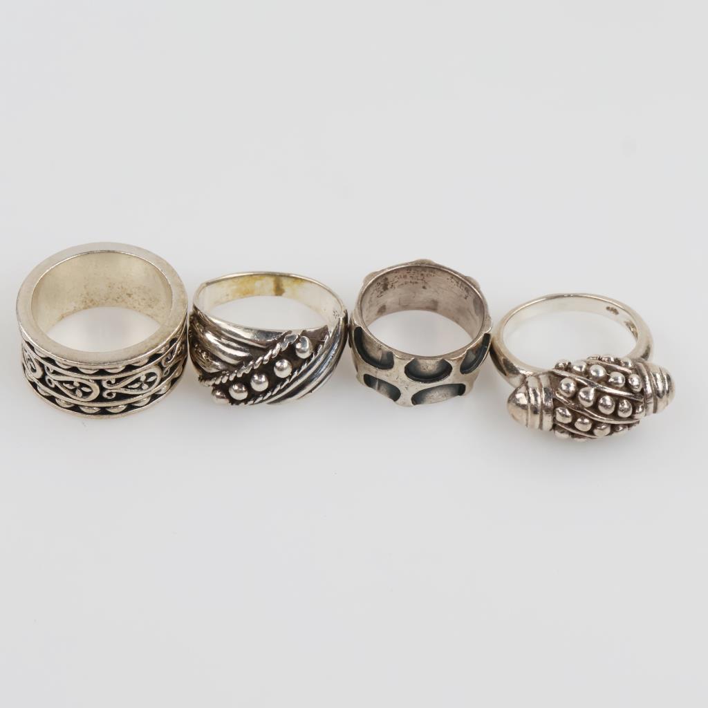 Sterling Silver Rings, 4 Pieces | Property Room