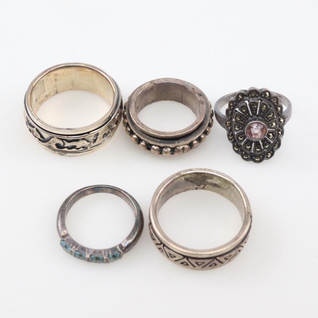 Sterling Silver Rings, 5 Pieces | Property Room