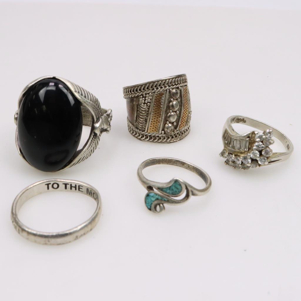 Sterling Silver Rings, 5 Pieces | Property Room