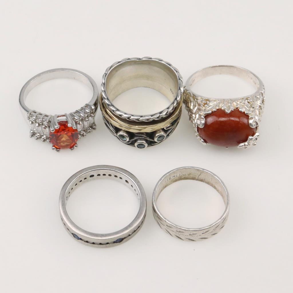 Sterling Silver Rings, 5 Pieces | Property Room