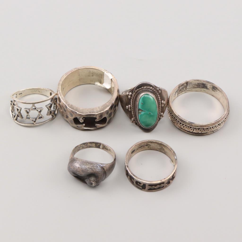 Sterling Silver Rings, 6 Pieces | Property Room