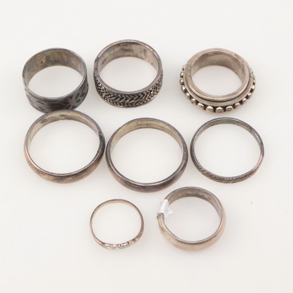 Sterling Silver Rings, 8 Pieces | Property Room