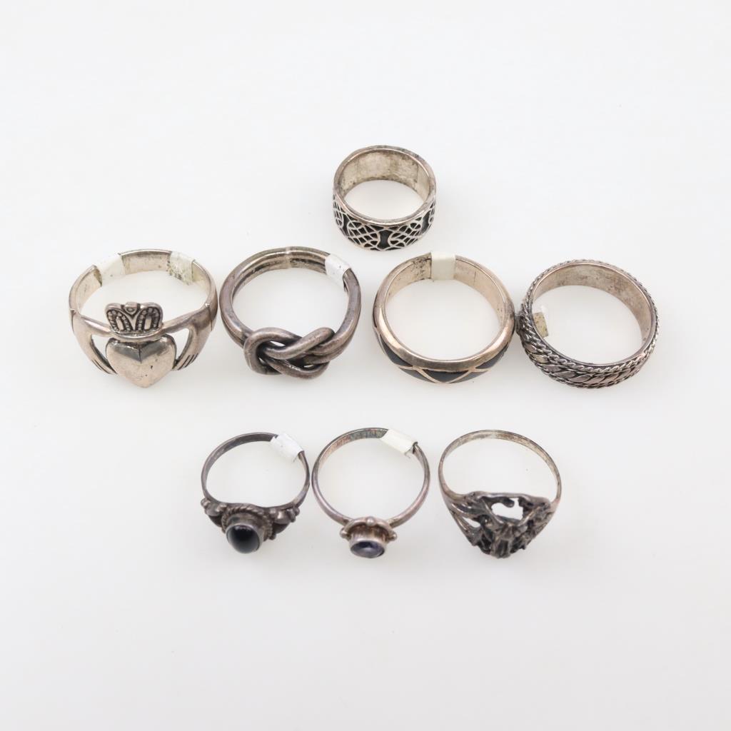 Sterling Silver Rings, 8 Pieces | Property Room