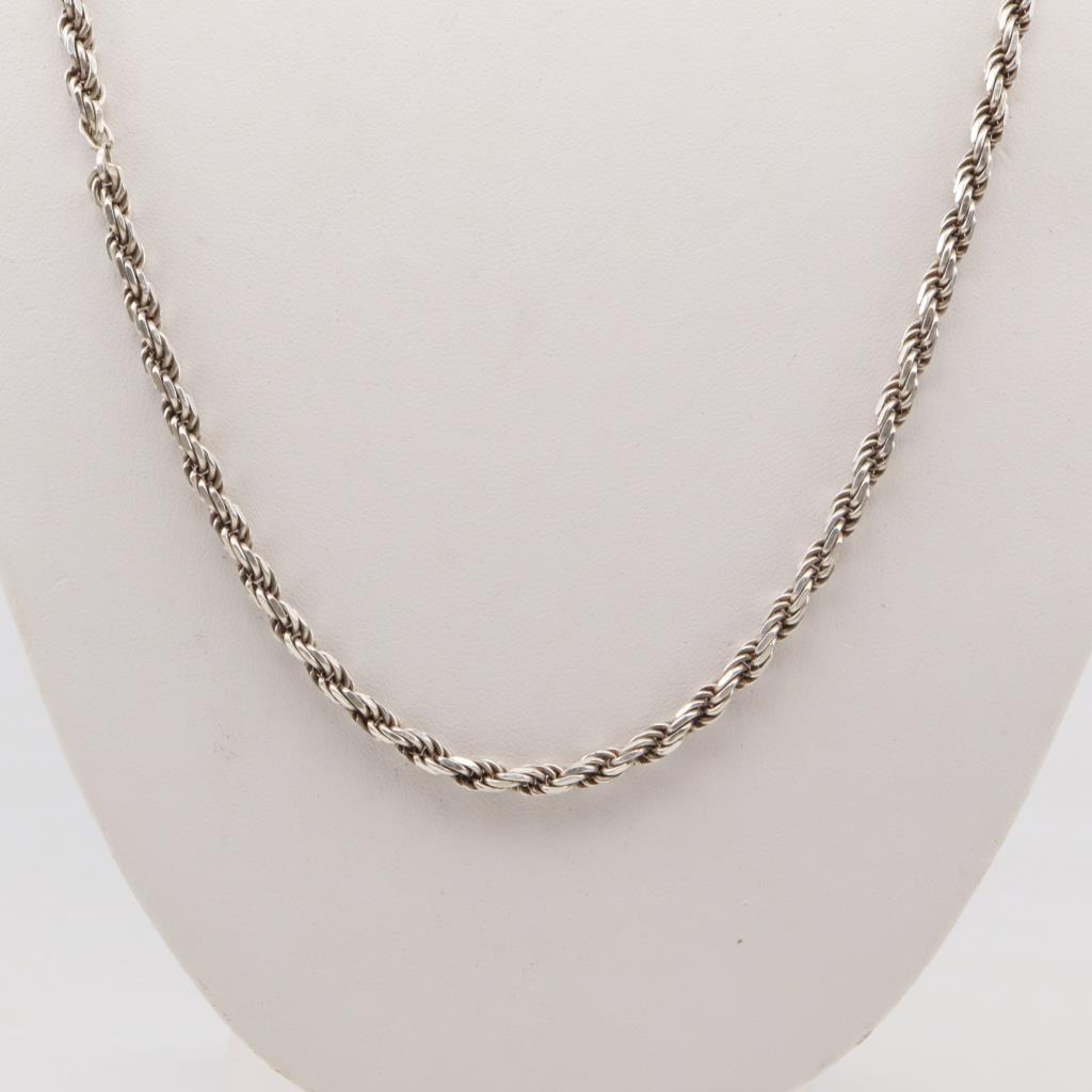 Sterling Silver Rope Chain Necklace | Property Room