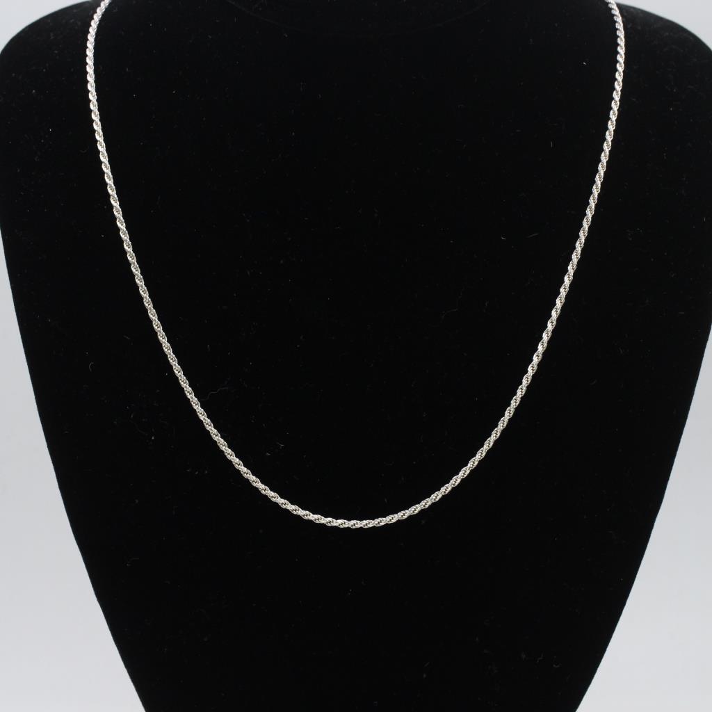 Sterling Silver Rope Chain Necklace | Property Room
