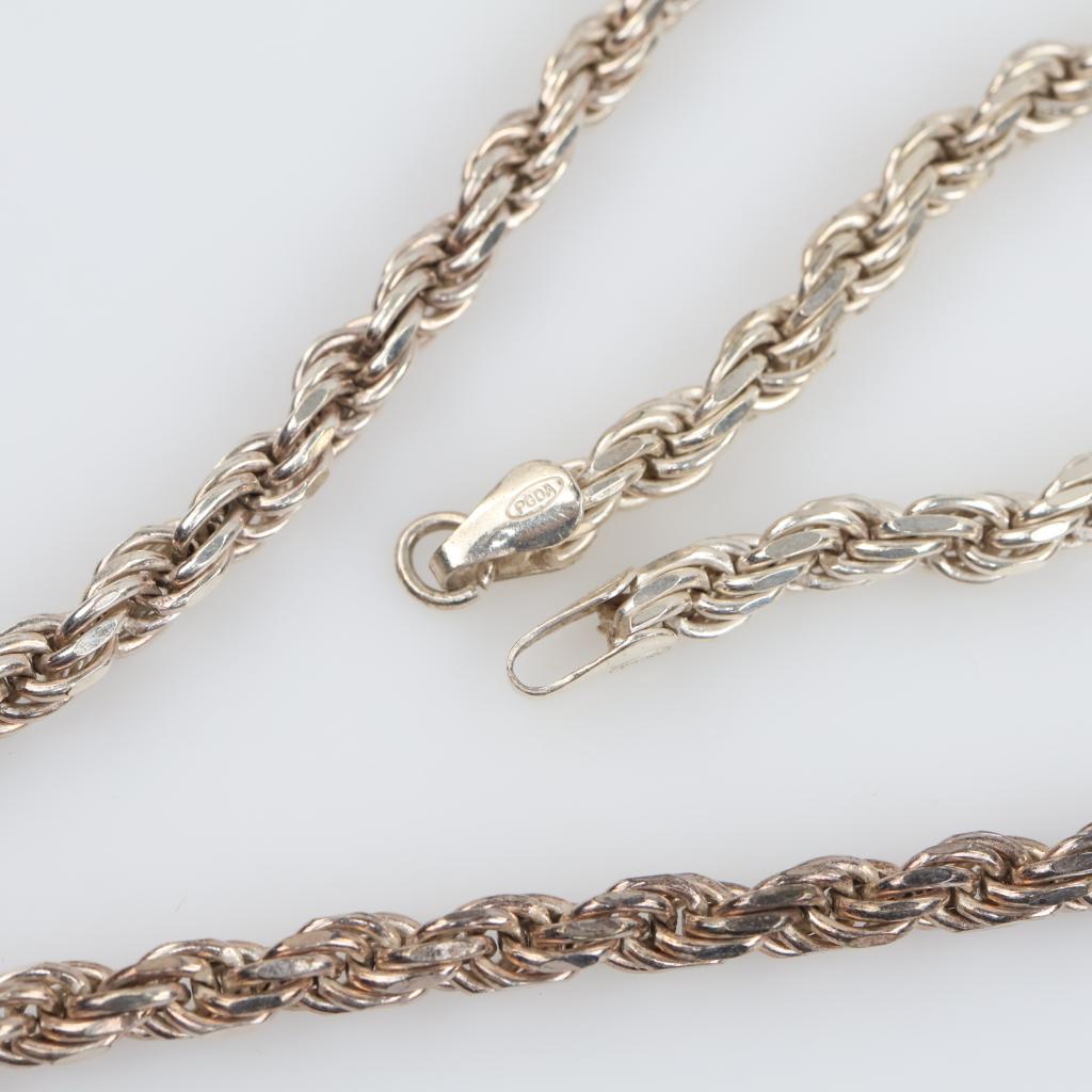 Sterling Silver Rope Chain Necklace | Property Room