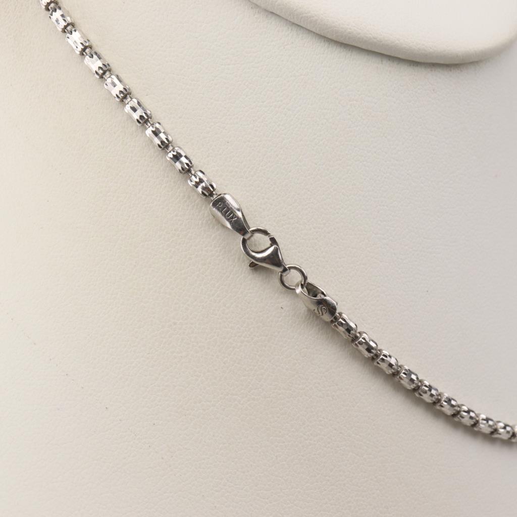 Sterling Silver Sparkle-cut Chain Necklace | Property Room