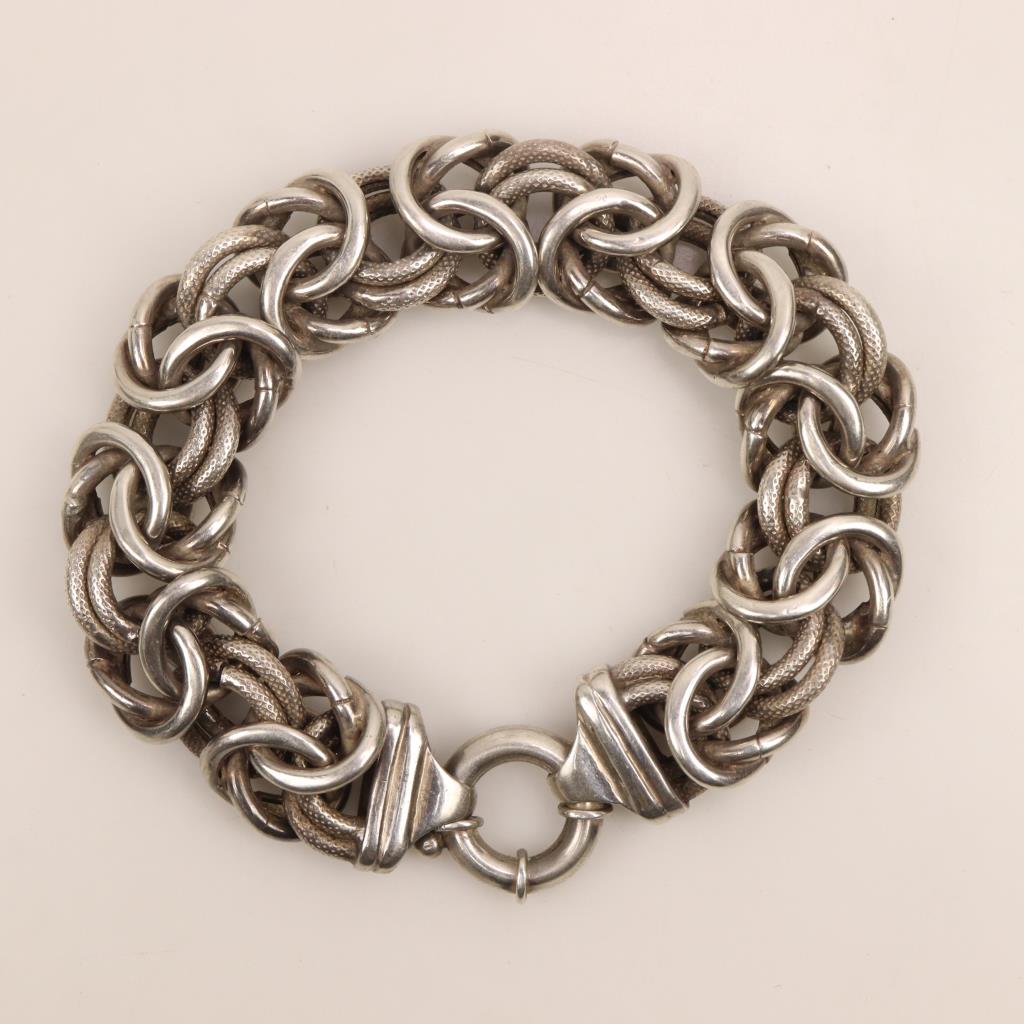 Sterling Silver Thick Link Chain Bracelet | Property Room