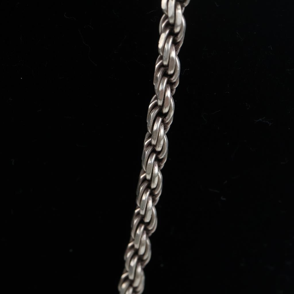 Sterling Silver Twisted Rope Chain Necklace | Property Room