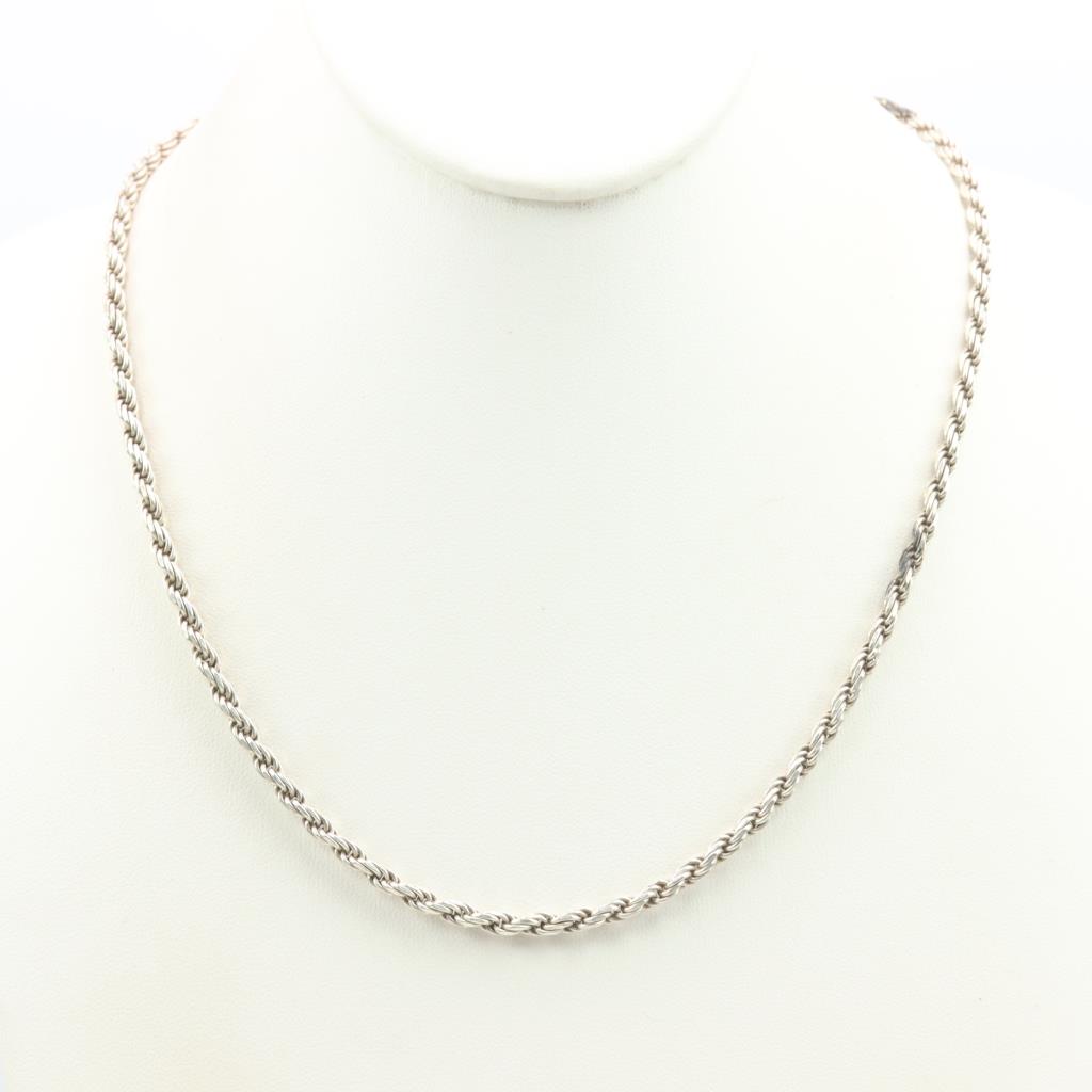 Sterling Silver Twisted Rope Necklace | Property Room