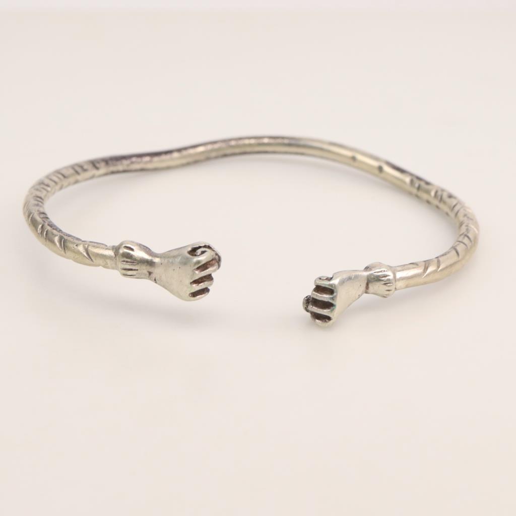 Sterling Silver Two Hand Open Cuff | Property Room