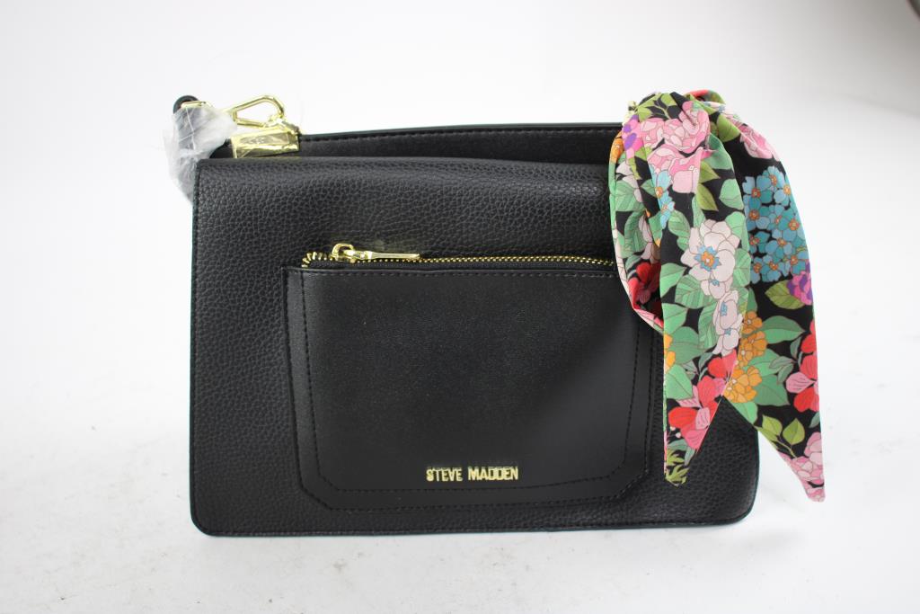 Steve Madden Black Leather Handbag Purse | Property Room