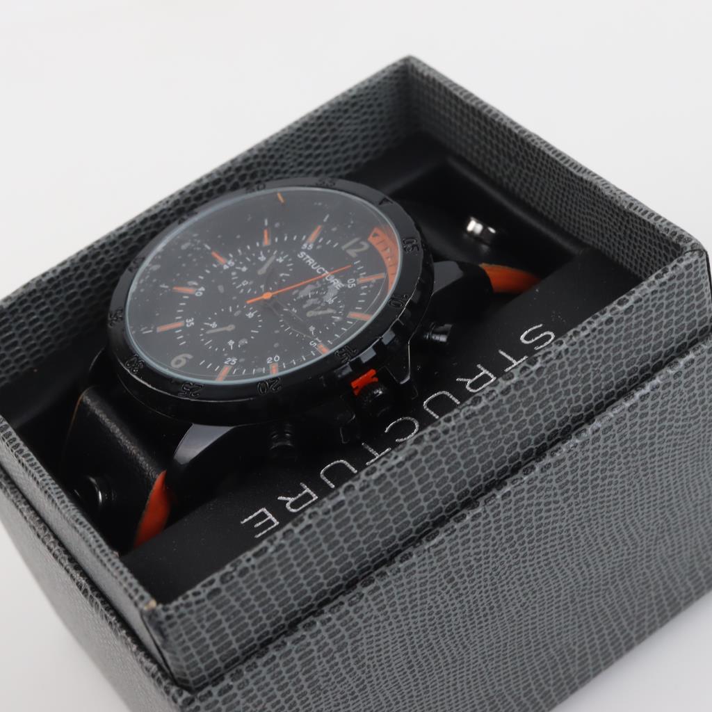 Structure Black And Orange Dial Watch | Property Room