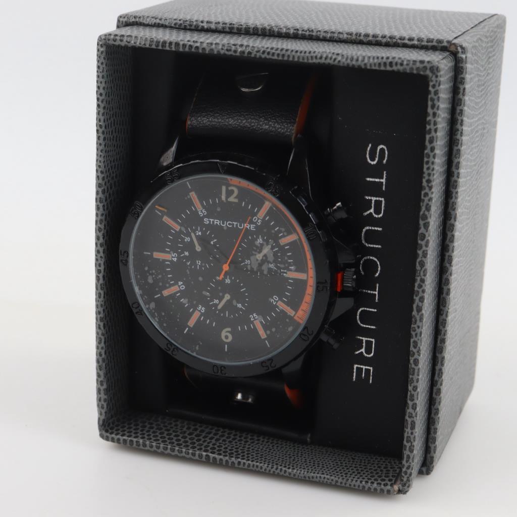 Structure Black And Orange Dial Watch | Property Room