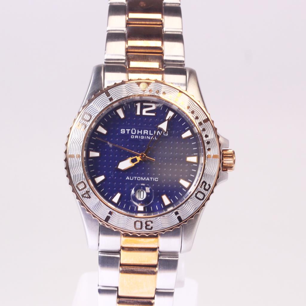 Stuhrling Two Tone Watch With Blue Face | Property Room