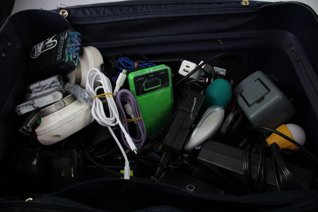 Suitcase With Mouse, Power Bank, And More Electronics Bulk Lot, 15 ...