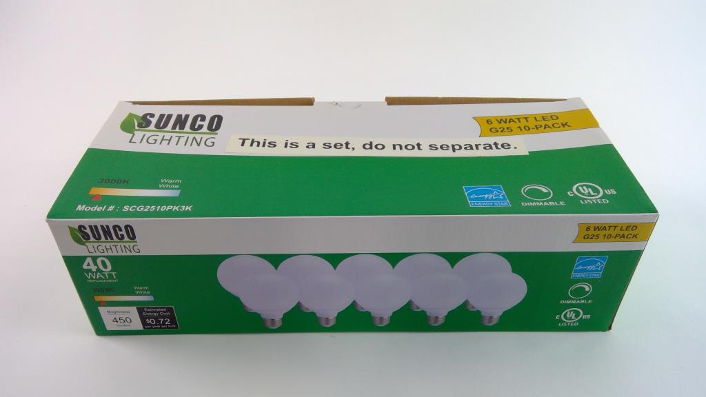 Sunco Lighting Light Bulbs. 10 Pieces | Property Room