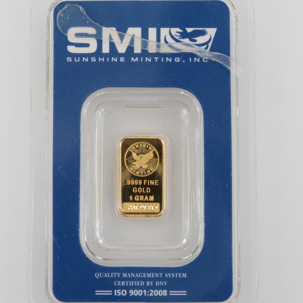 Sunshine Minting Fine Gold 1 Gram Bar | Property Room