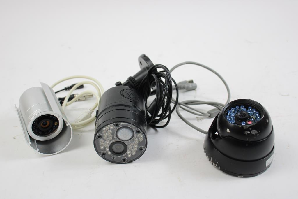 Surveillance Cameras And Wireless Surveillance System Receiver, 5 ...