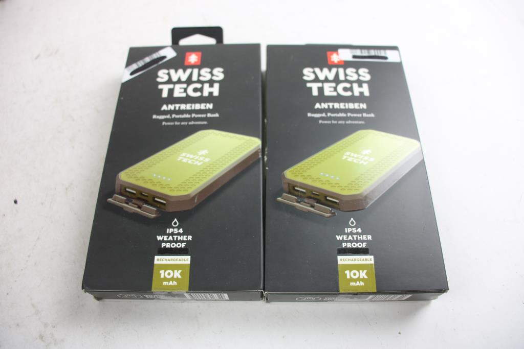 Swiss Tech Portable Power Banks, 2 Pieces | Property Room