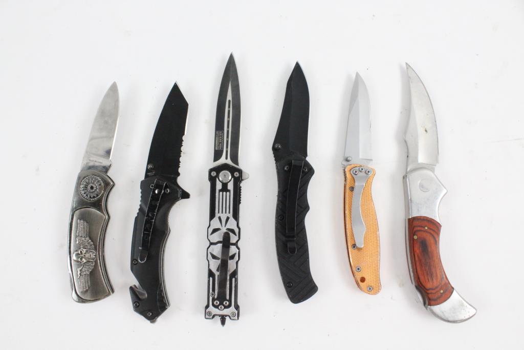 Tac-Force, Guidesman, Elk Ridge, And More, Folding Knives, 6 Pieces ...