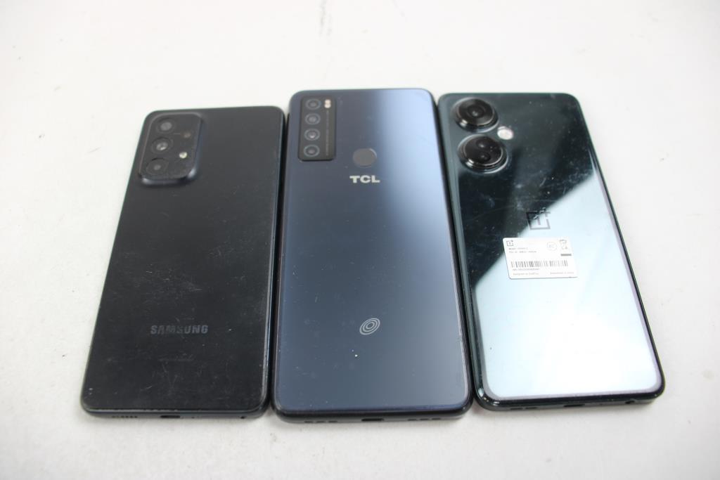 Tcl, 1+, Samsung Cell Phone Lot,3 Pieces, Sold For Parts | Property Room