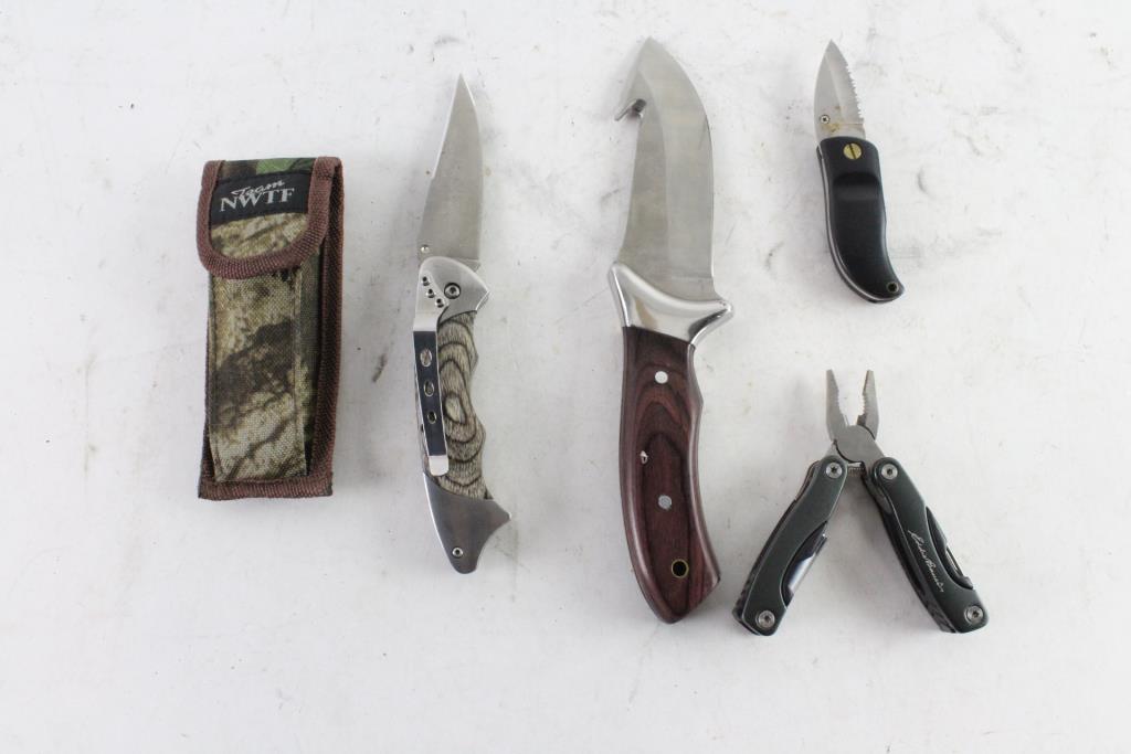 Team NWTF Folding Pocket Knife, Winchester Fixed Knife, And More, 5 ...