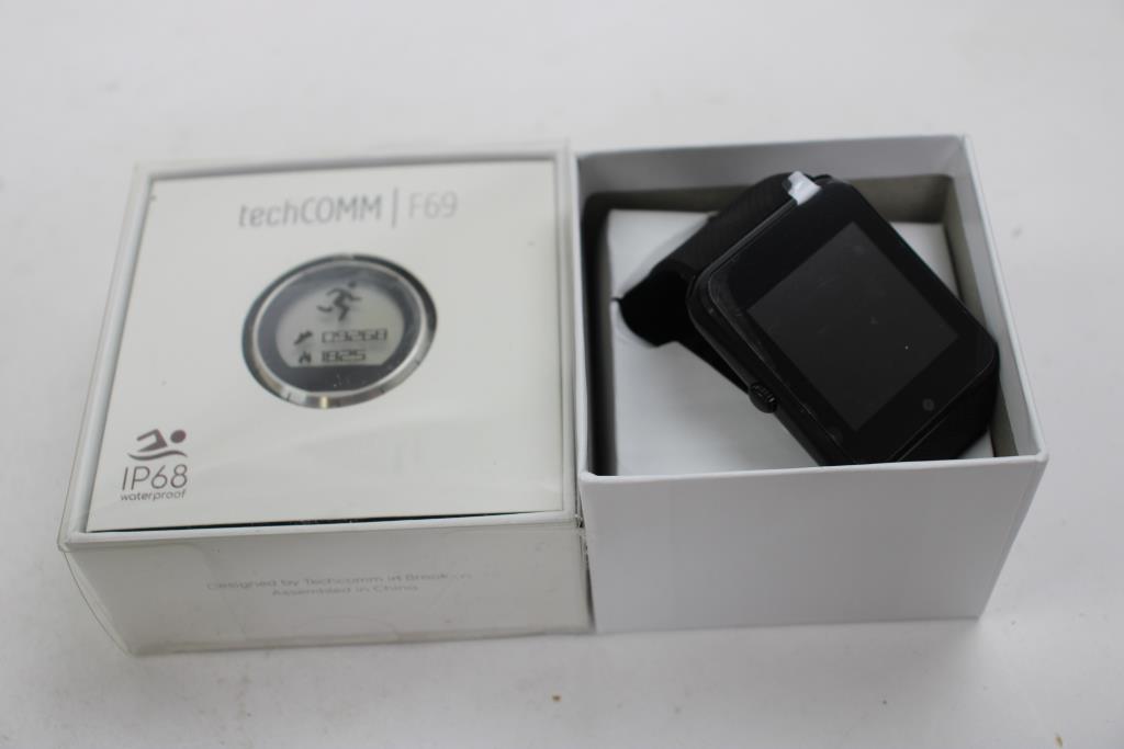 TechCOMM F69 Smartwatch, R3 Smart Bracelet, And More, 4 Pieces | Property Room