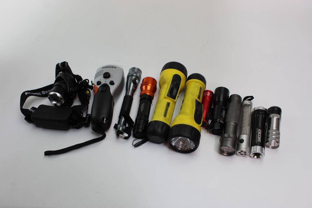Techlite, Stone River, Duracell+ More Assorted Flashlights 12 Pieces ...