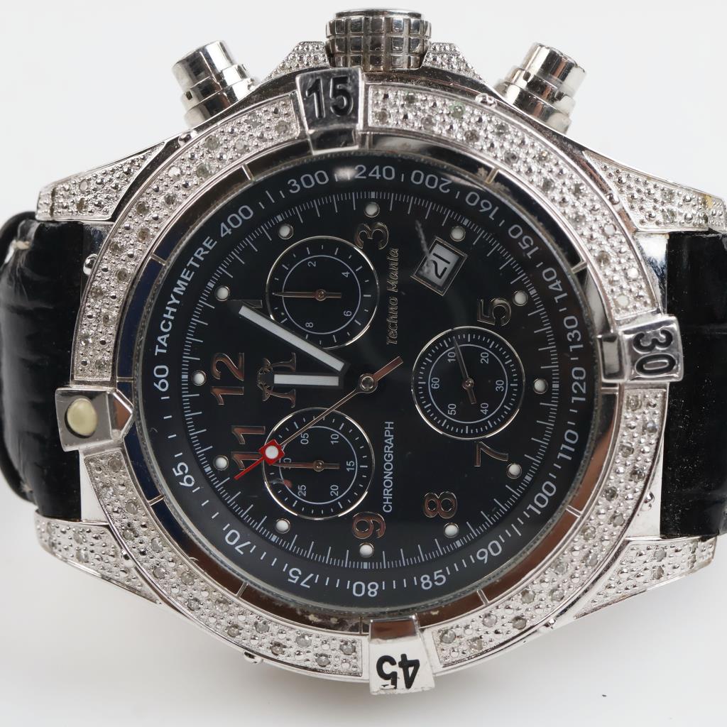 Techno Mania Diamond Accented Bezel Watch | Property Room