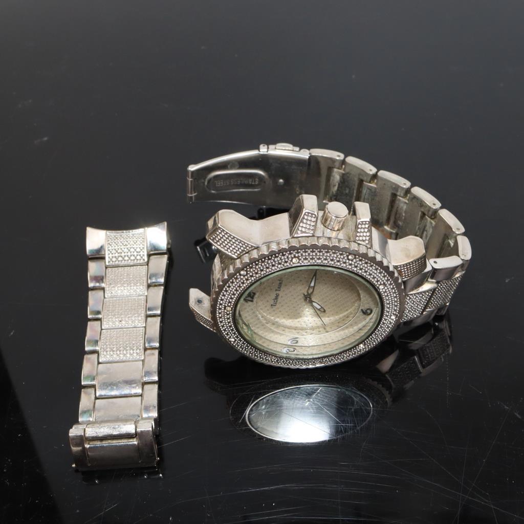 Techno Trend White Dial Crystal Accent Watch | Property Room