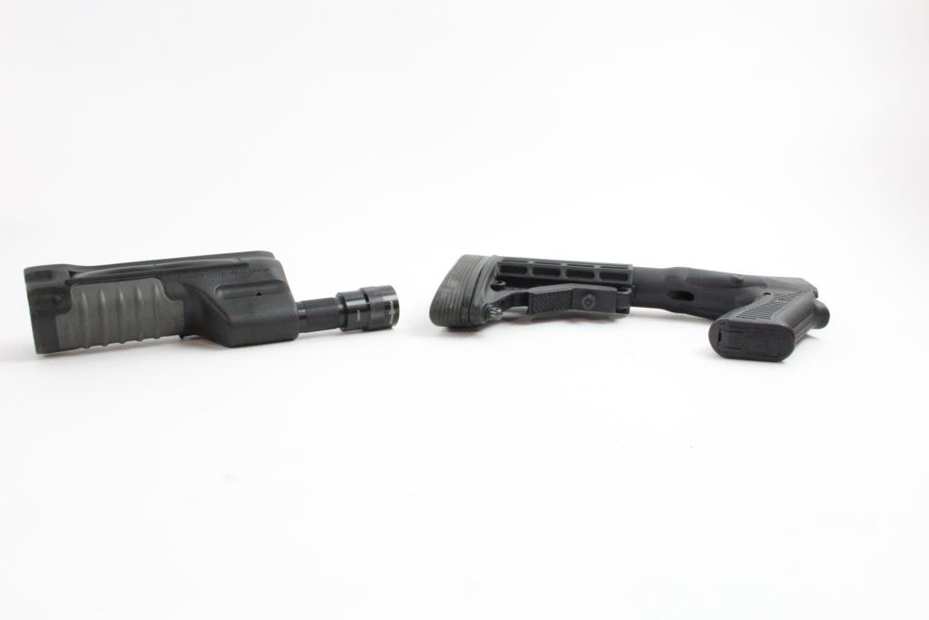 Telescoping Rifle Buttstock And Foregrip W/Integrated Flashlight ...