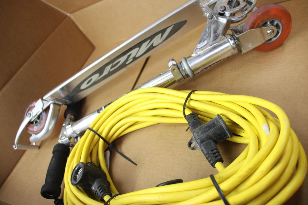 Temporary Lighting Cable With 35" Micro Scooter | Property Room