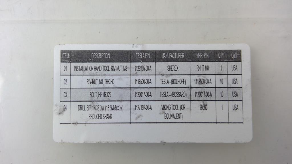 Tesla Motors Kit Ground Stud Repair | Property Room